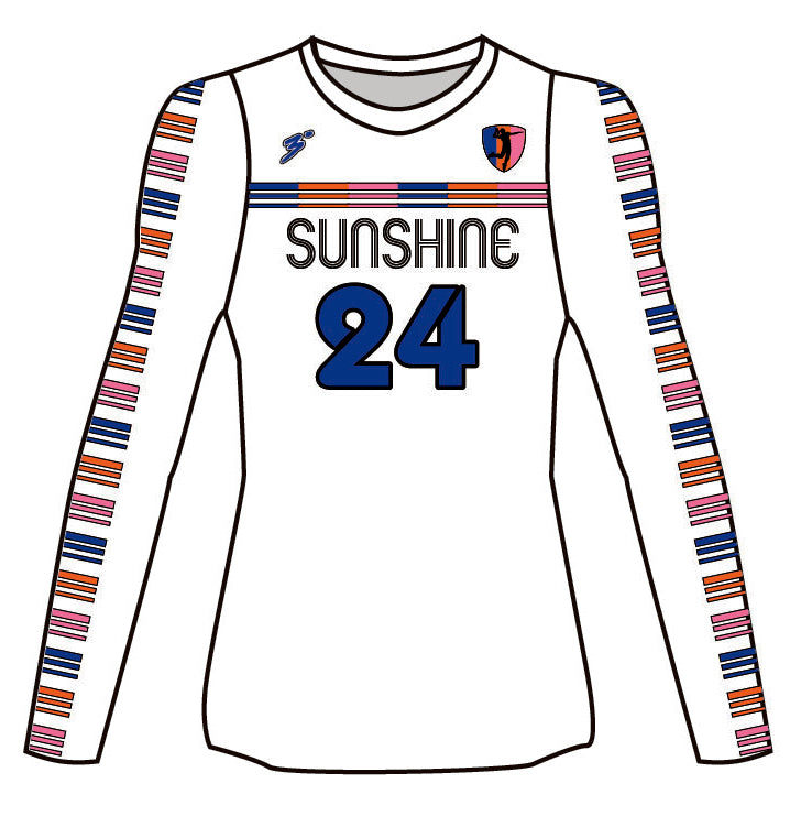 White Long Sleeve Jersey 2026 – Sunshine Volleyball Shop